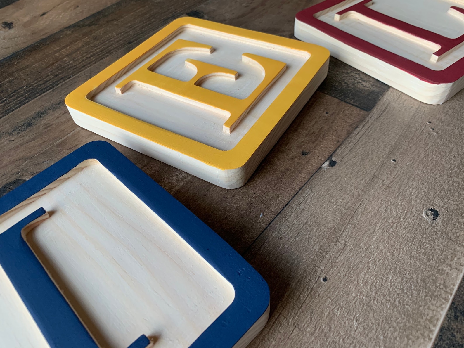 Wood Block Nursery Letters Baby Name Individual Wood - Etsy