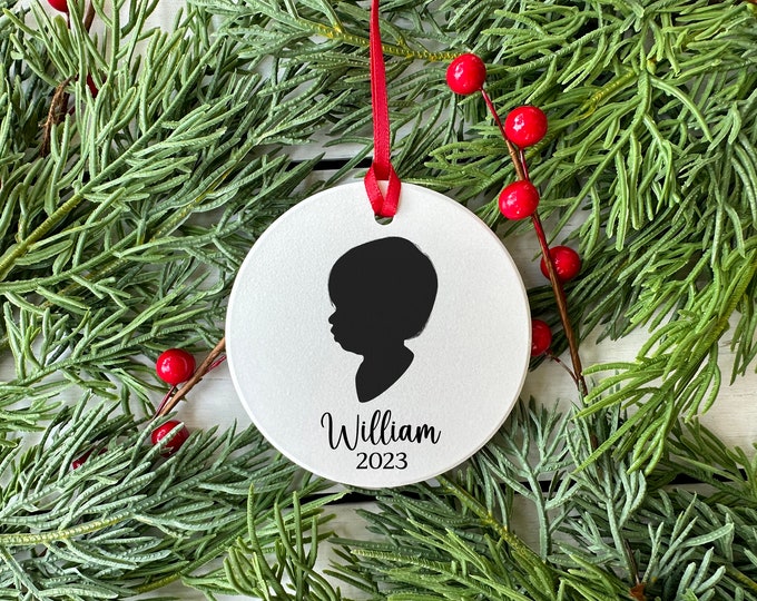 Custom Silhouette Christmas Ornaments Personalized With YOUR OWN ...