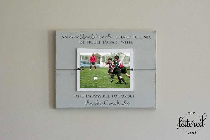 Coach Gift Picture Frame, Thank You Coach, End of Season Gift, Team ...