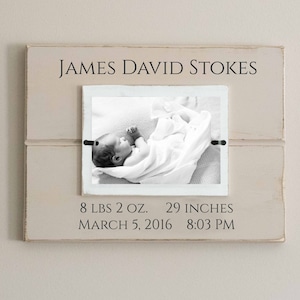 Birth Stats Picture Frame Keepsake - Etsy