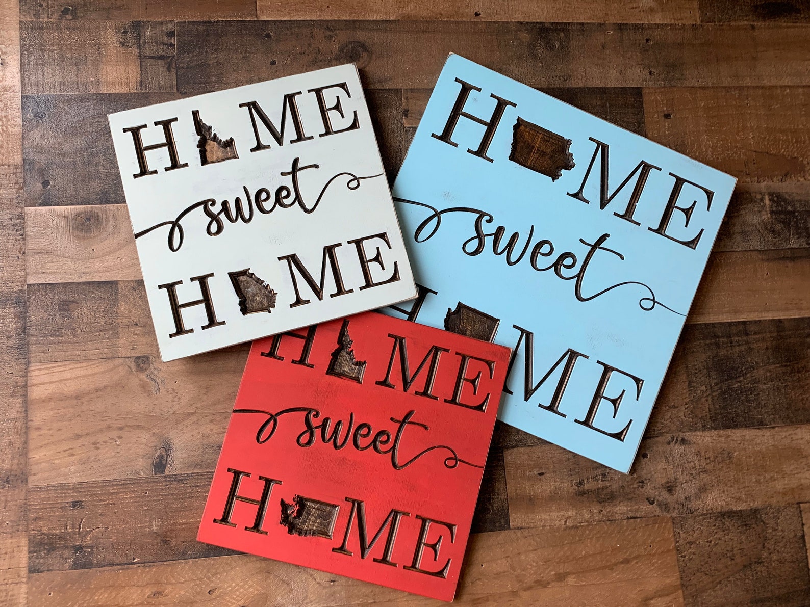 Home Sweet Home Two States Sign, Different States, Long Distance Gift ...
