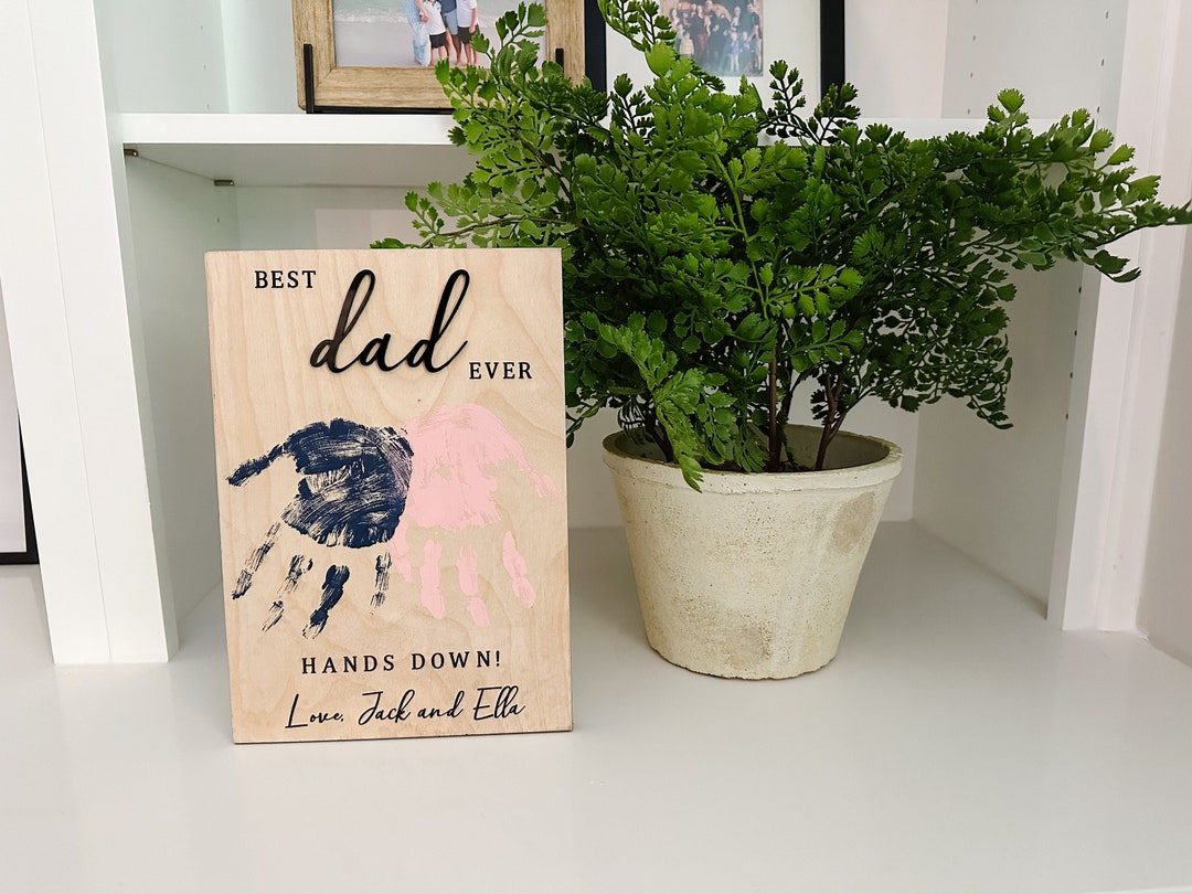 Father's Day Gift From Children, Hands Down Best Dad Ever, Kids ...