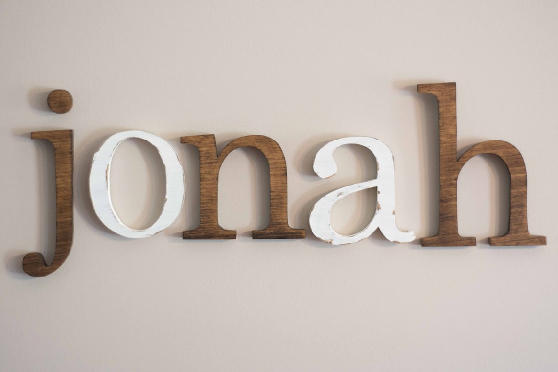 Nursery Letters Baby Name Individual Wood Letters Wooden - Etsy