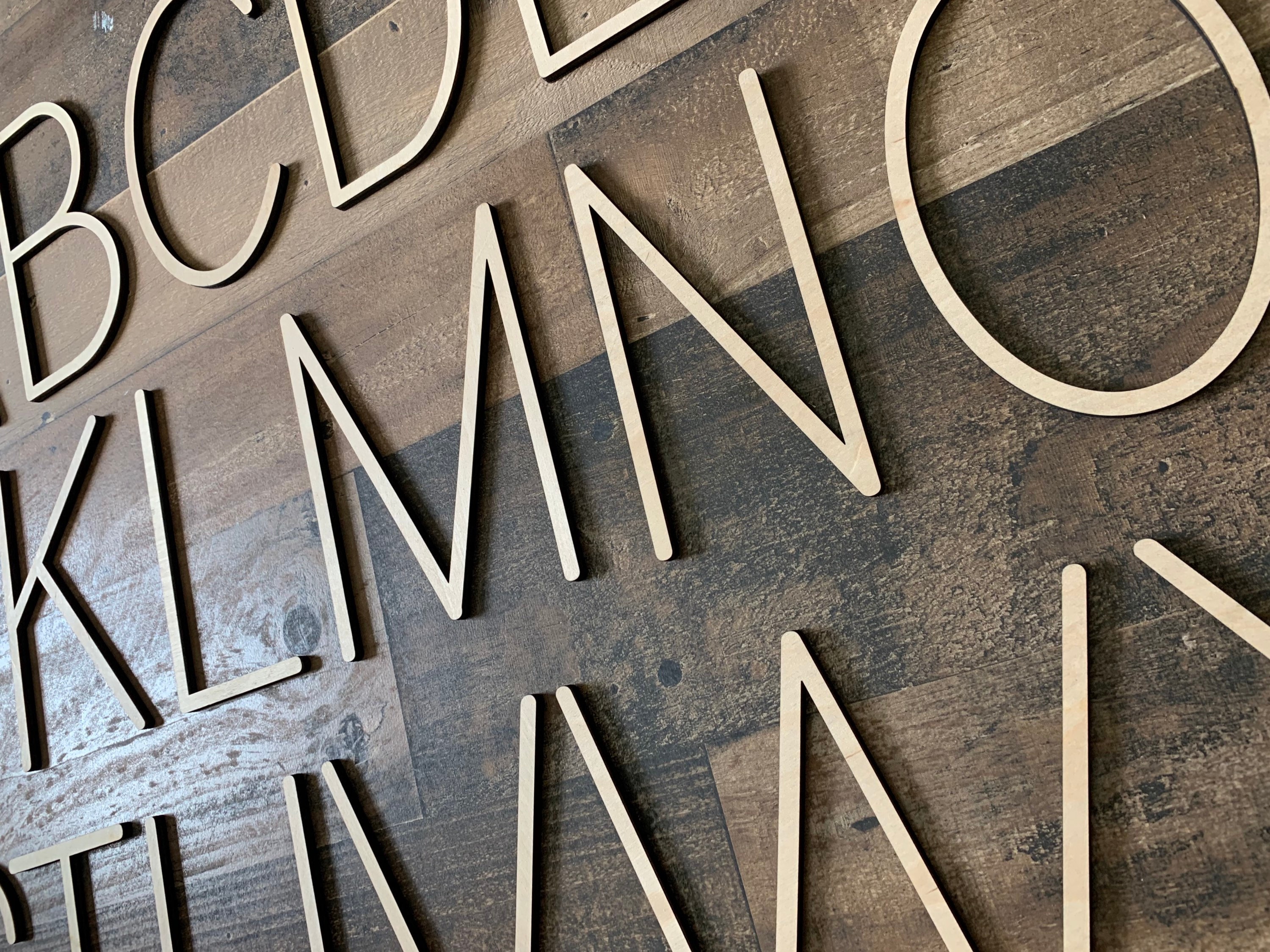 Wooden Letters Unfinished Wood 5 Tall Alphabet Teacher - Etsy