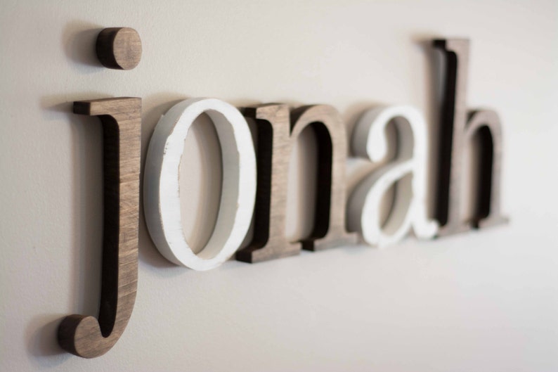 Nursery Letters Baby Name Individual Wood Letters Wooden - Etsy