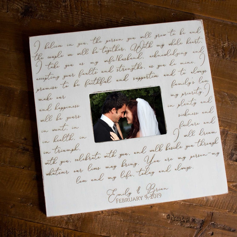 Wedding Vows Framed - Etsy