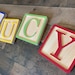 Wood Block Nursery Letters, Baby Name, Individual Wood Letters, Wooden ...