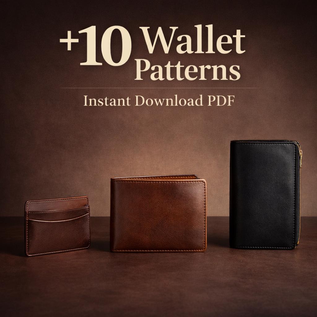 20 Leather Wallet Patterns Bundle | Bifold, Cardholder, Zipper ...