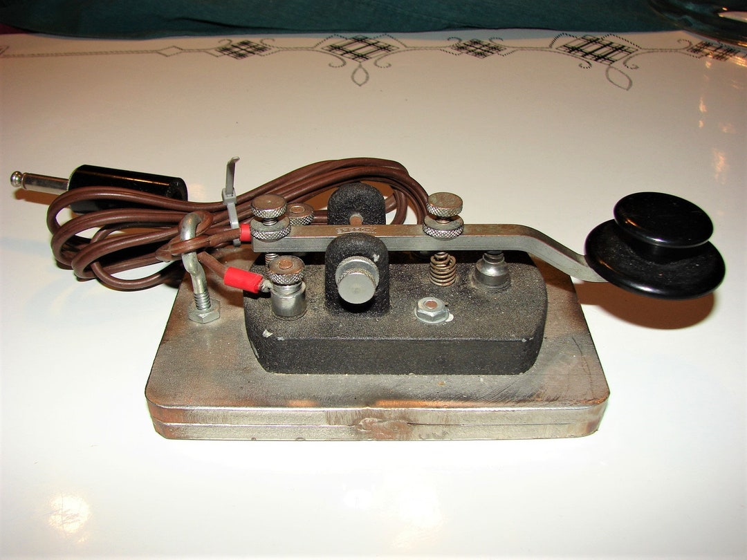 Vintage Speed-x Telegraph Morse Code Key With Steel Weighted Base and 1 ...
