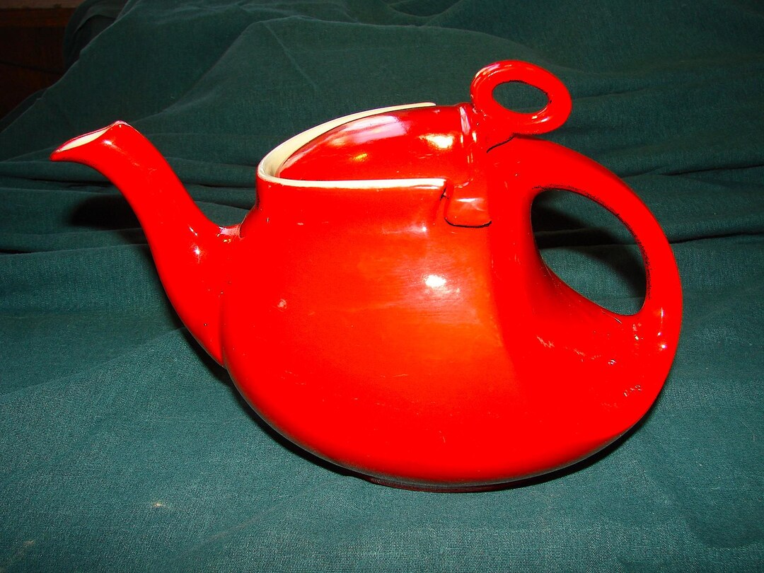 Hall Vintage Art Deco Chinese Red Teapot in Great Condition ~ FREE ...