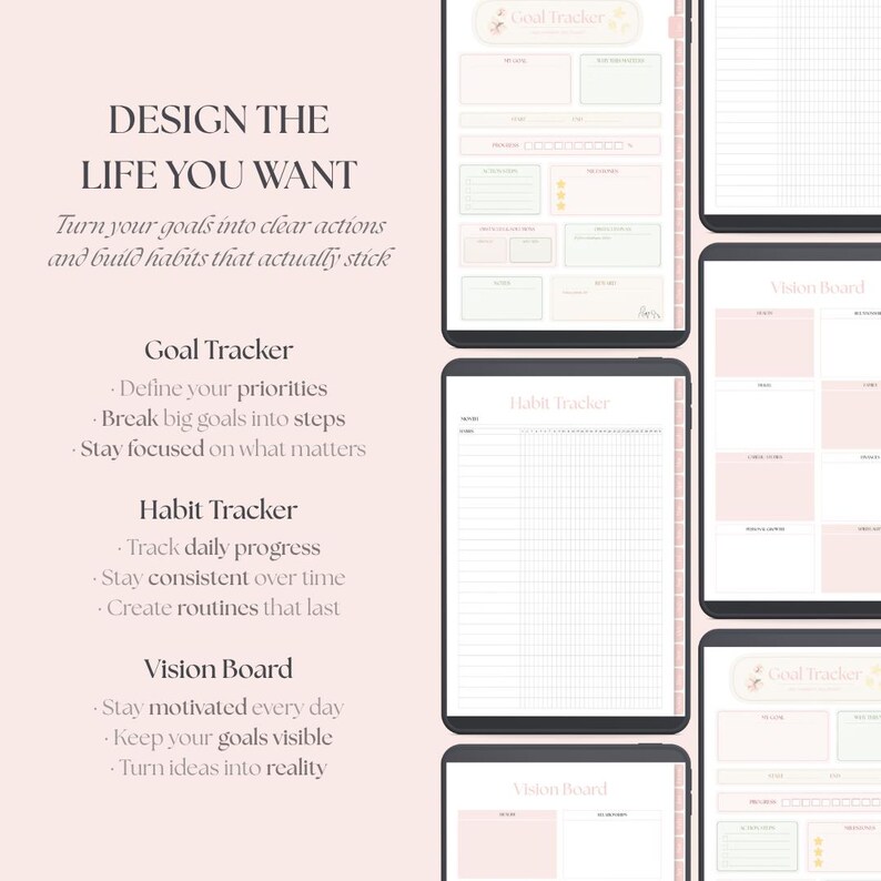 2026 Student Digital Planner | Annual Monthly Weekly Daily Planner Goal ...