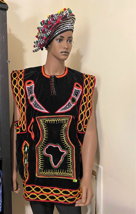 Cameroon Traditional Attire Toghu/atoghu Vest/ | Etsy