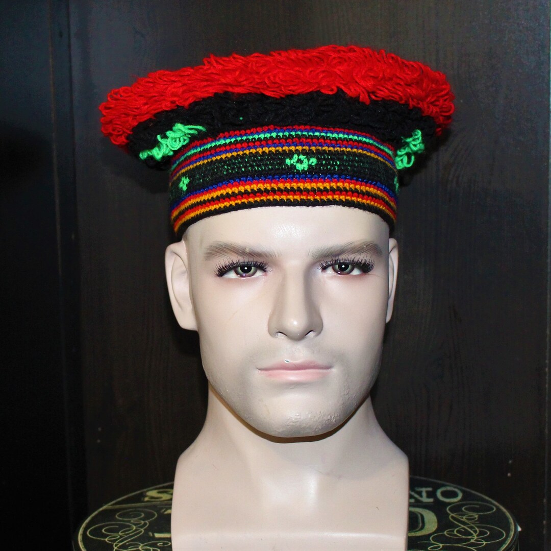 Cameroonian Hat- TOGHU HAT - Bamenda Hat (black, Red, Green, Blue) - Etsy