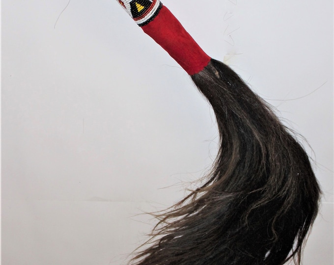 Cameroon Bamileke Beaded Horse Tail Fly Whisk for Bamileke Regal ...