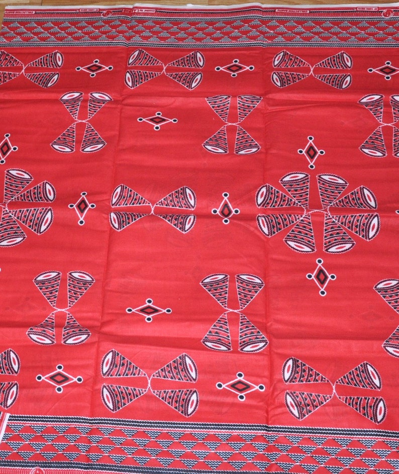 Atoghu Fabric Bamenda Print Cameroon Fabric Print Red - Etsy