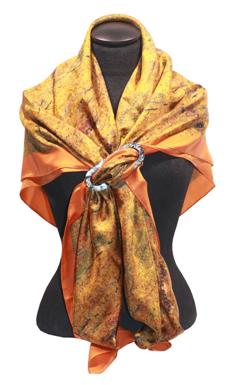 XL Paua Shell Rectangular Scarf Ring Scarf Buckle Pin - Etsy