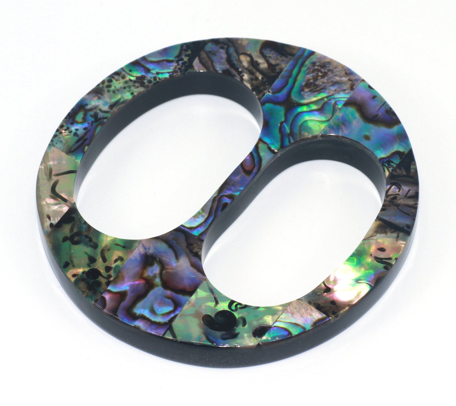 Round Paua Shell Scarf Ring Scarf Buckle Scarf Pin - Etsy