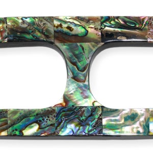 XL Paua Shell Rectangular Scarf Ring Scarf Buckle Pin - Etsy