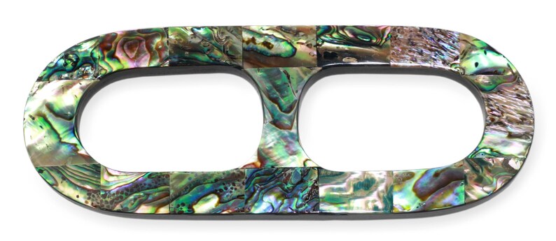 XL Paua Shell Rectangular Scarf Ring Scarf Buckle Pin - Etsy