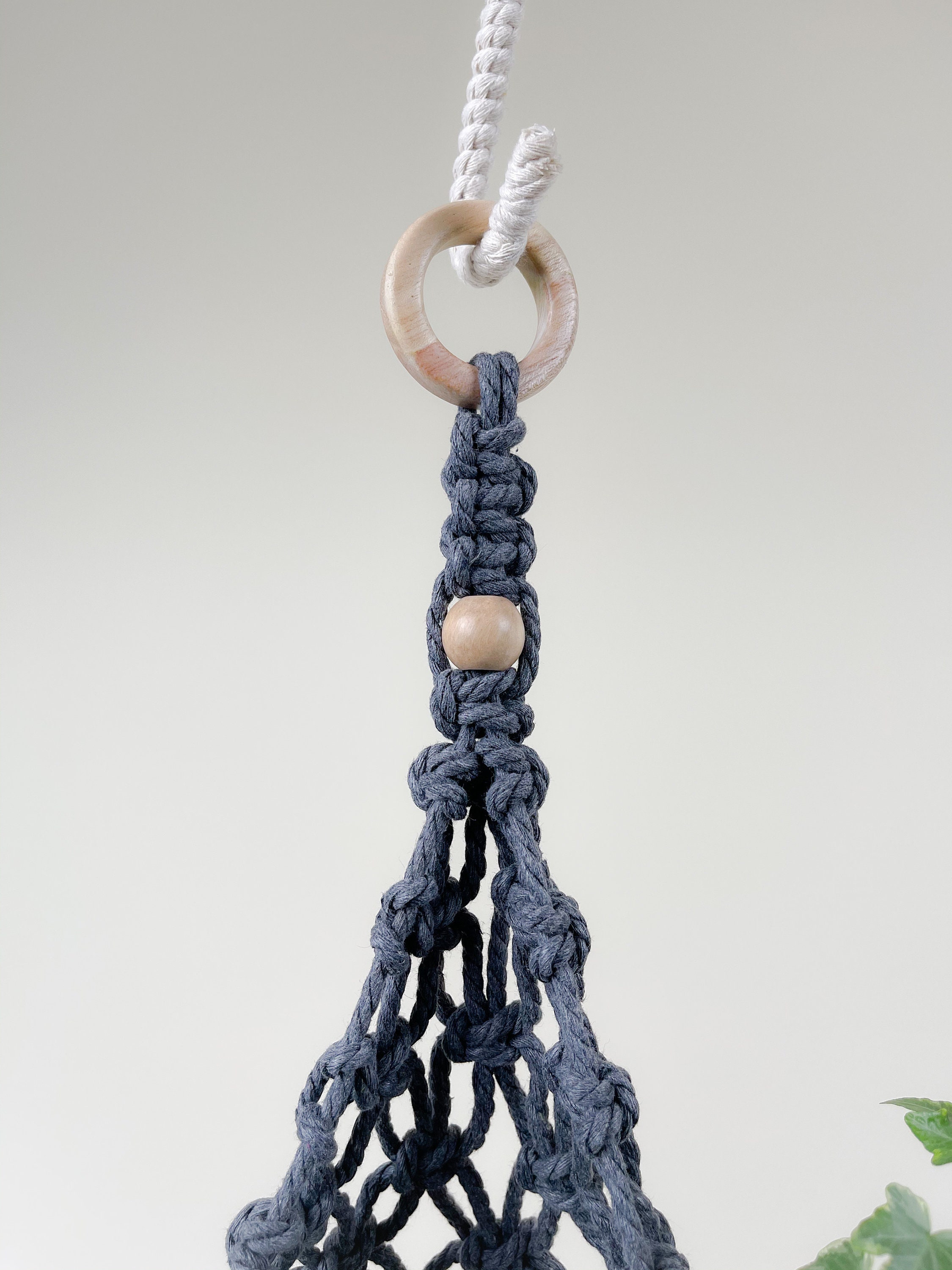 Coco Macrame Plant Pod Macrame Plant Hanger 29" Length Natural 20mm ...