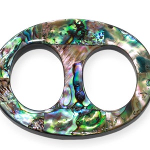 Oval Large Paua Shell Abalone Shell Scarf Ring Scarf Buckle Scarf Pin ...