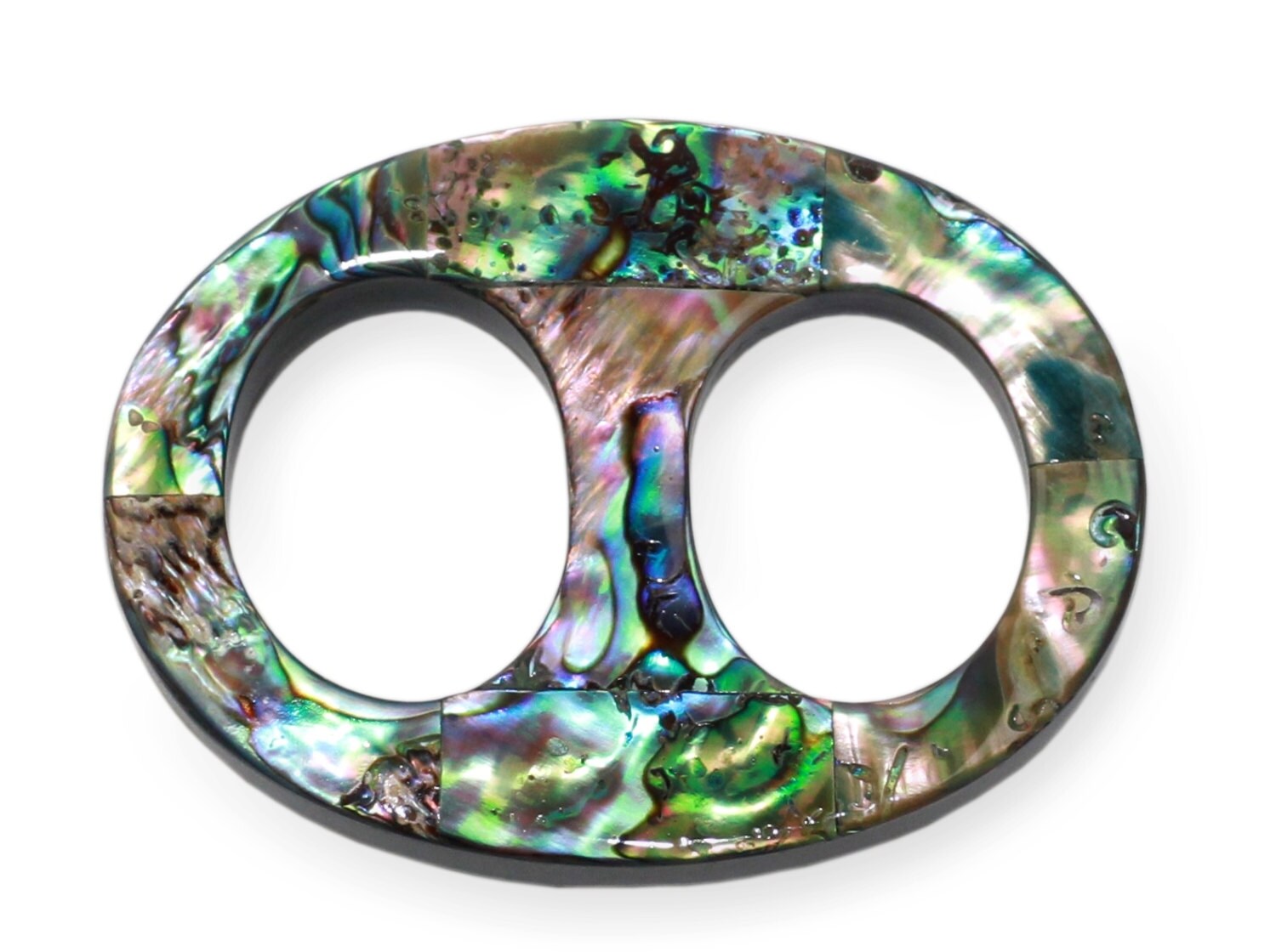 Oval Large Paua Shell Abalone Shell Scarf Ring Scarf Buckle Scarf Pin ...