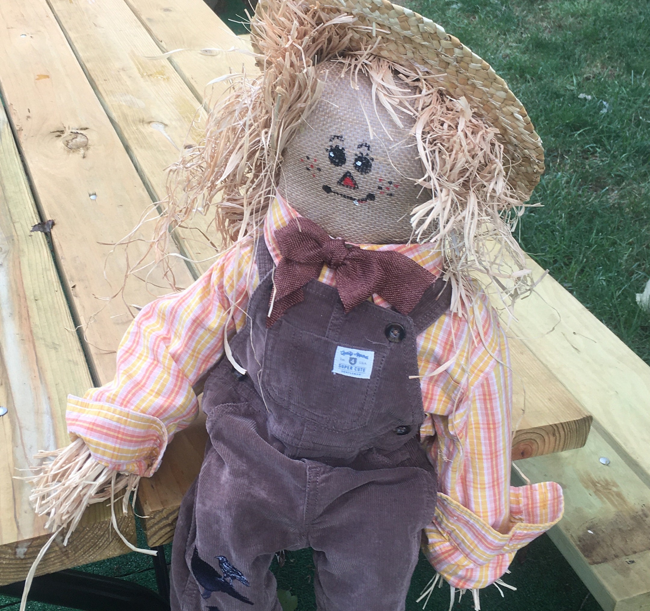 Grinning Scarecrow Farm Boy | Etsy