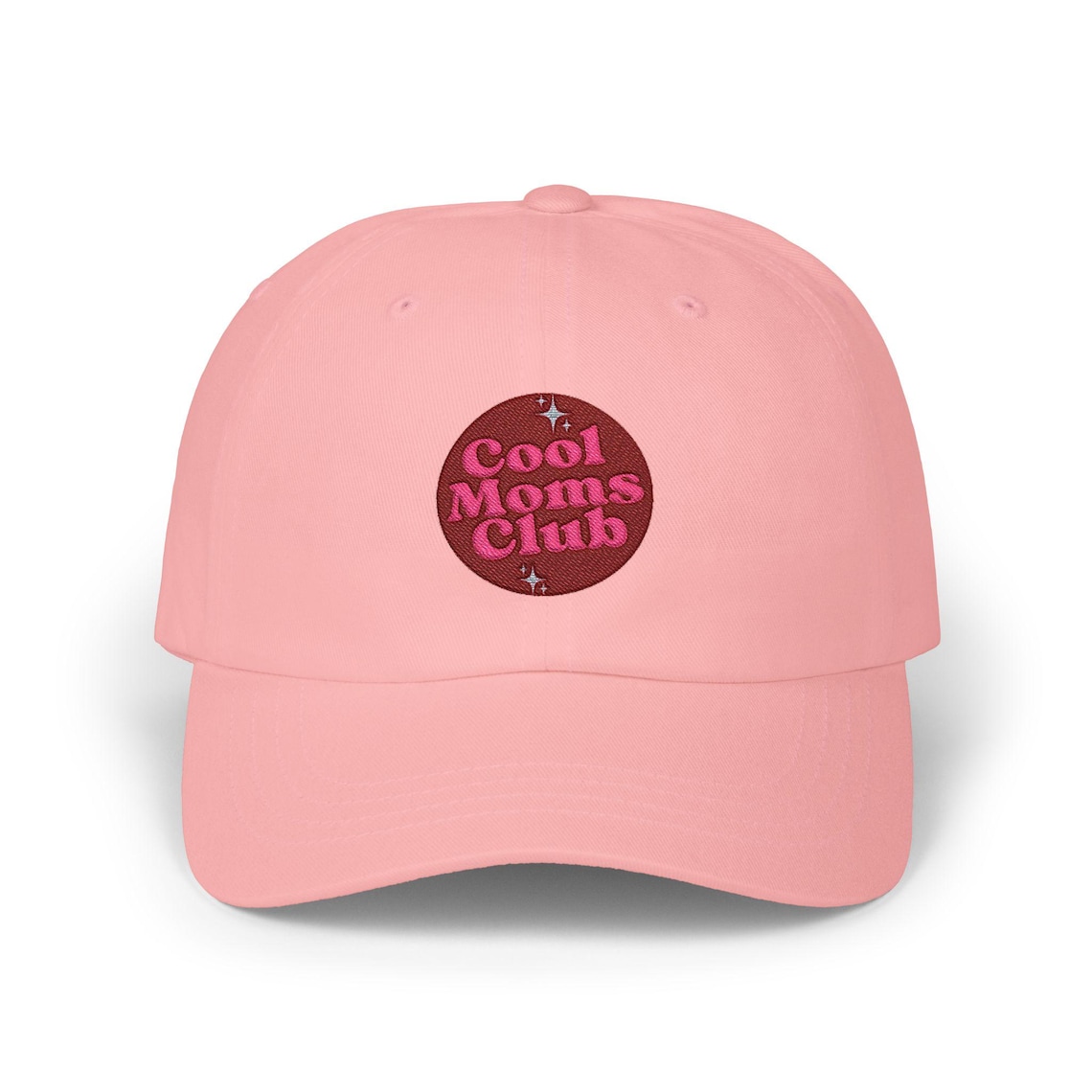 Cool Mom Club Embroidered Patch Classic Dad Cap | Beige Baseball Hat ...