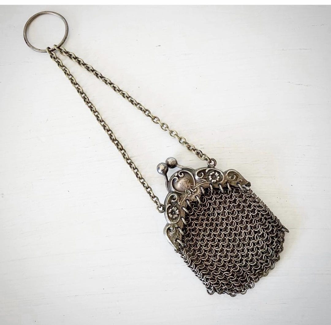 Victorian Era German Silver Ring Chatelaine Dance Purse - Etsy