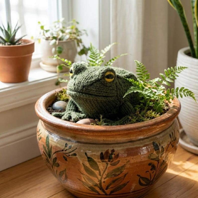 Knitting Frog Pattern PDF – Amigurumi Green Plushie Digital Download ...