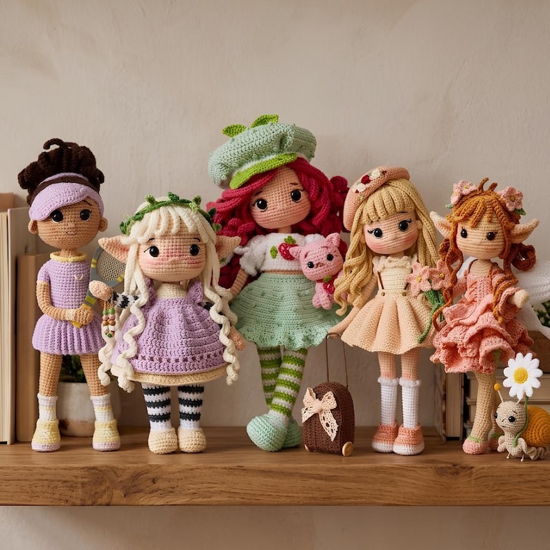 Crochet Dolls Pattern Bundle, 25+ Amigurumi Doll , Anime Crochet ...