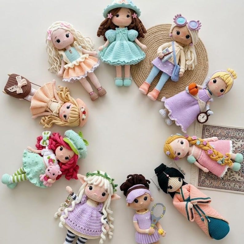 Crochet Dolls Pattern Bundle, 25+ Amigurumi Doll , Anime Crochet ...