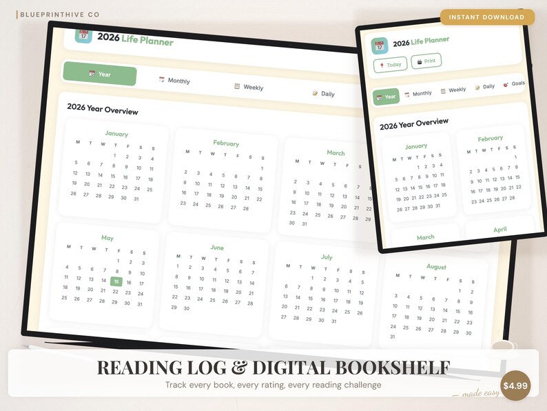 Reading Log Digital Download Digital Download Digital Download | Multi ...