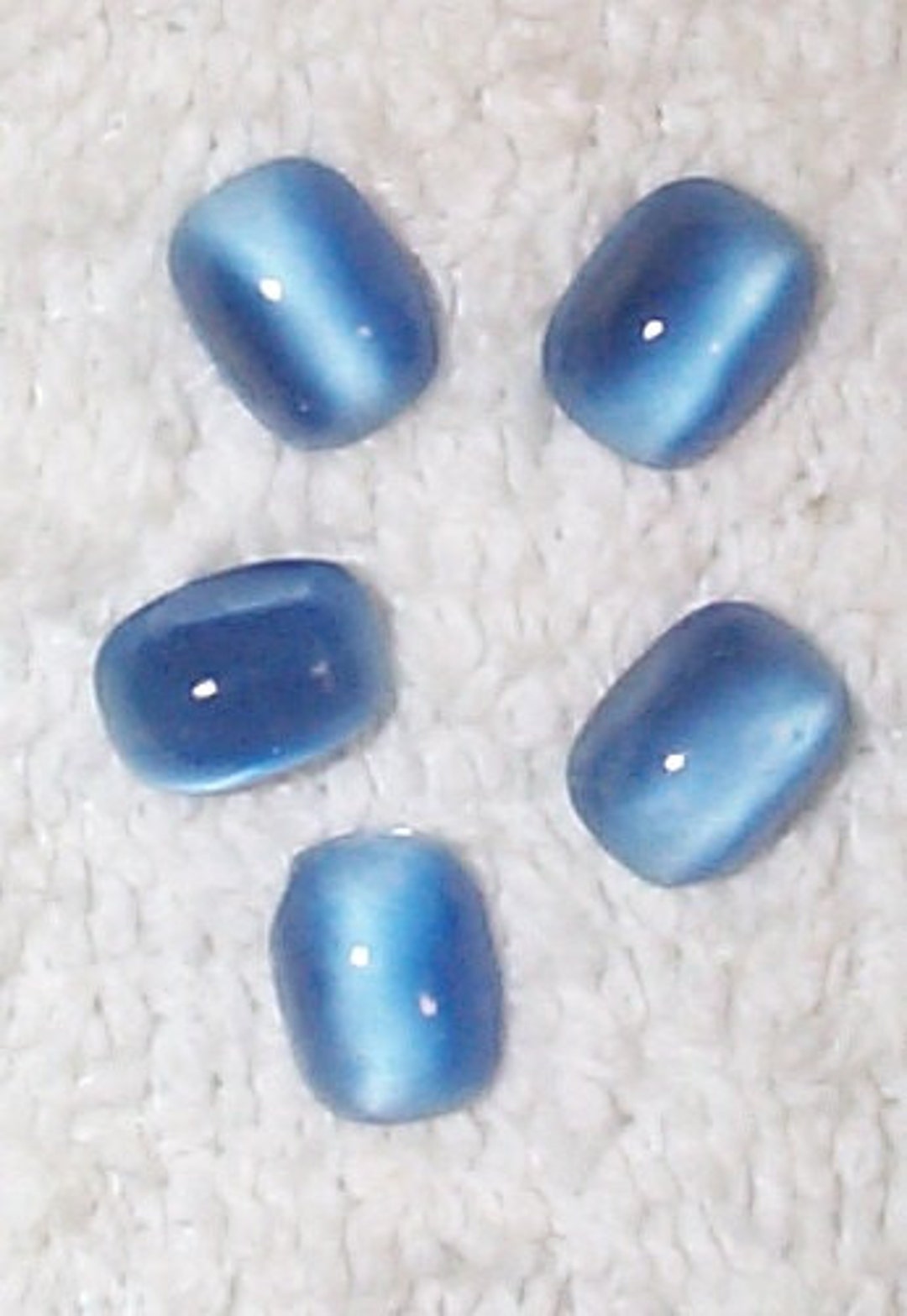 Very Cool Vintage Blue Moonstone Glass Stones - Etsy