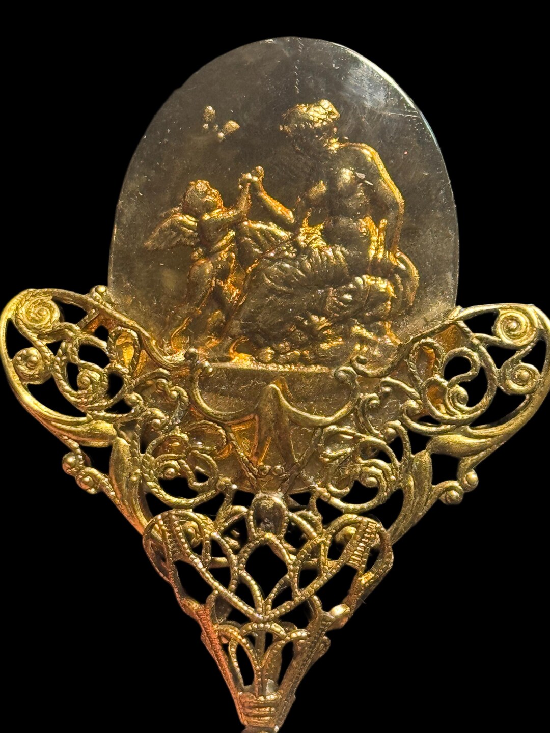Vintage Hat Pin With Cupid and Psyche Intaglio - Etsy