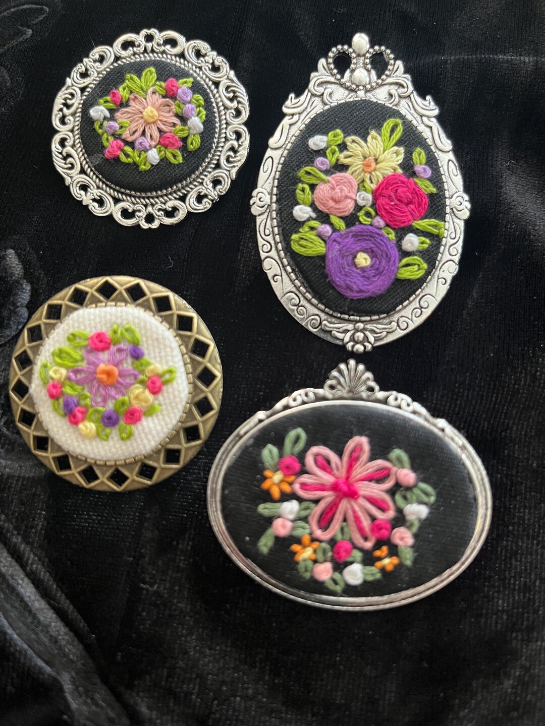 Brooches Unique Hand Embroidered - Etsy