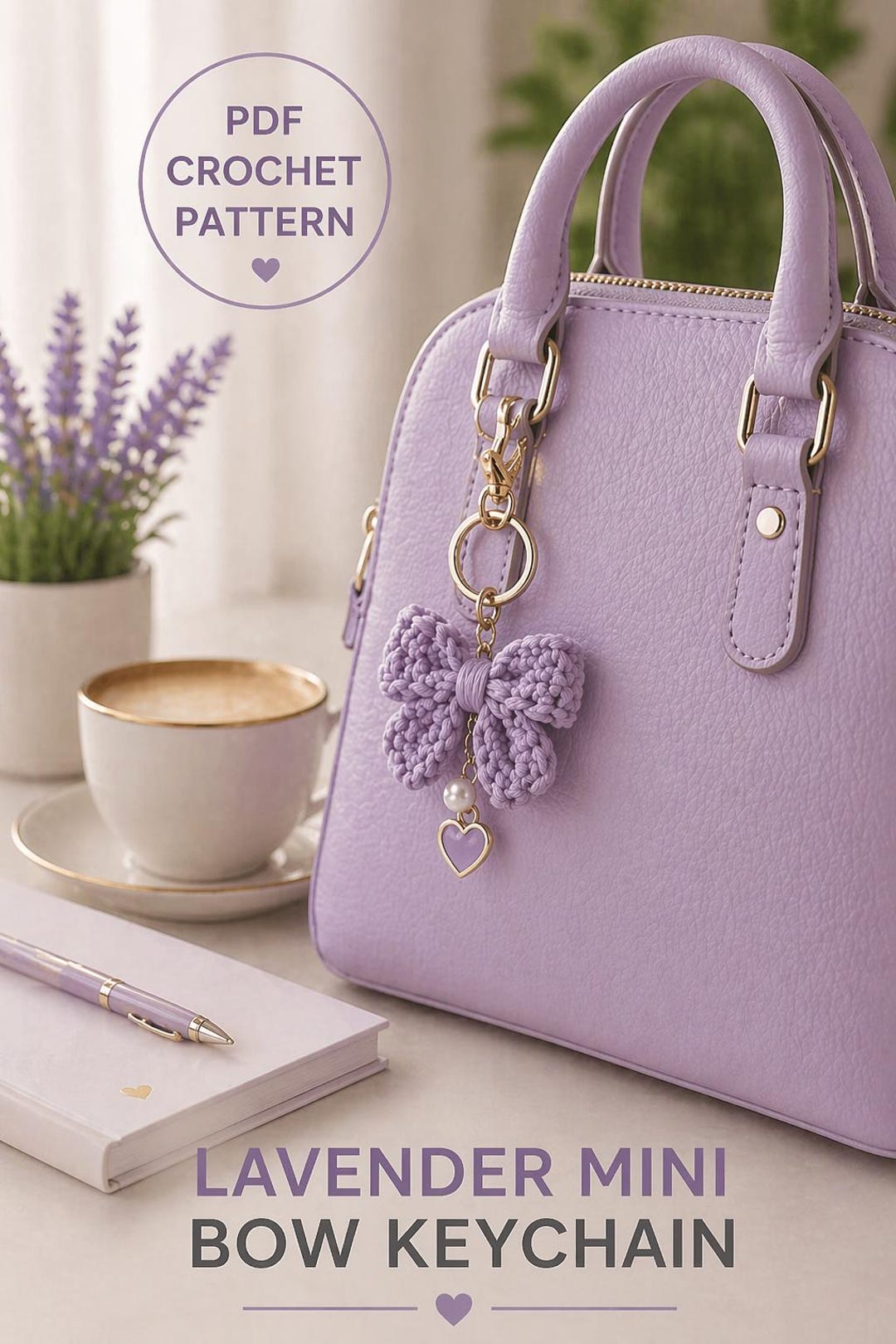 Mini Crochet Bow Pattern PDF – Keychain, Hair Clip & Bag Charm, Cute ...