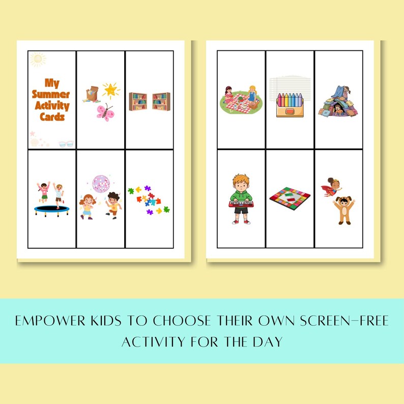 Kids Activity Cards | Screen-free Preschool Learning Games (digital ...
