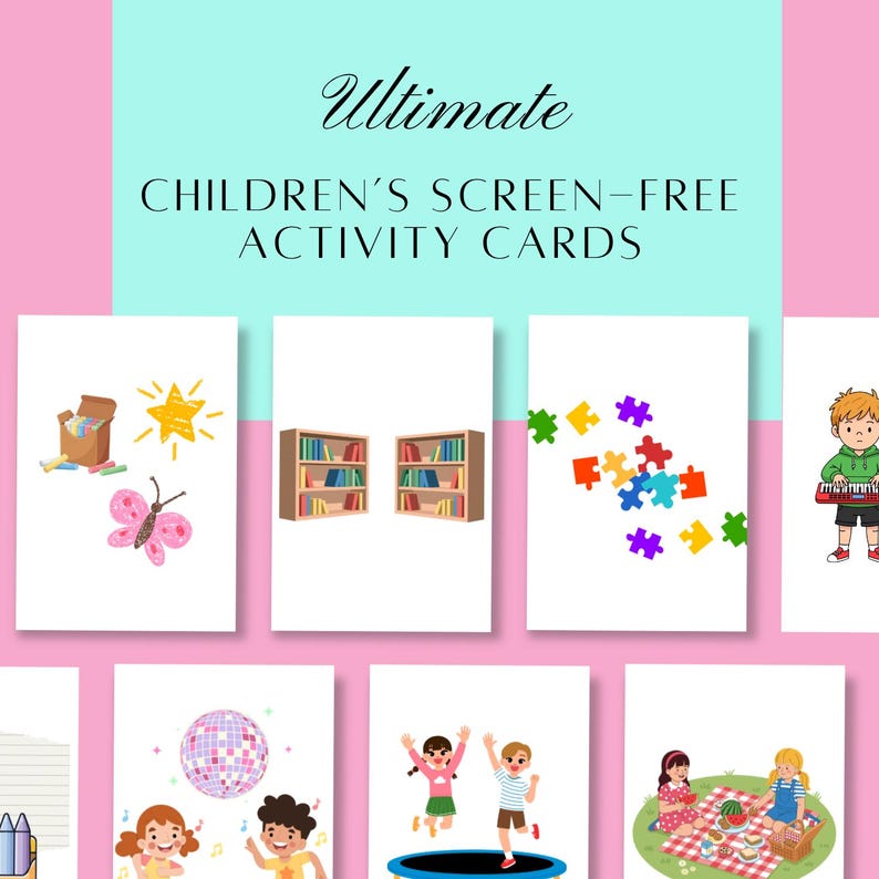 Kids Activity Cards | Screen-free Preschool Learning Games (digital ...