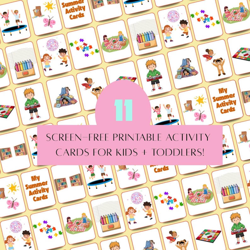 Kids Activity Cards | Screen-free Preschool Learning Games (digital ...