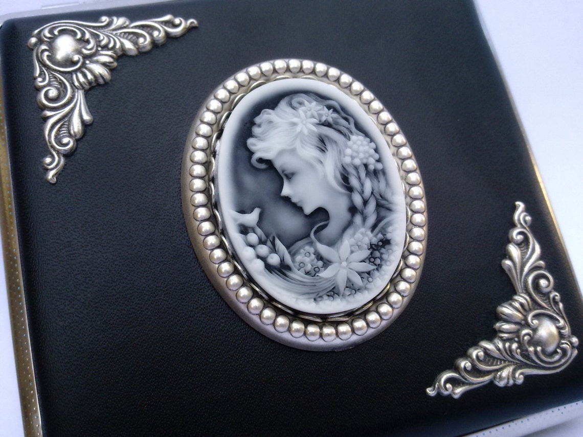 Victorian Gothic Cigarette Case Lady Cameo Black Cigarette | Etsy