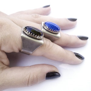 Black Onyx Ring Gothic Ring Rocker Ring Statement Ring - Etsy