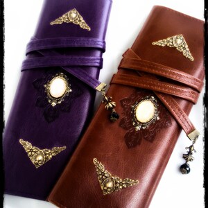 Gothic Cosmetic Pouch Pencil Case Red Pouch Victorian Pouch Ornate ...