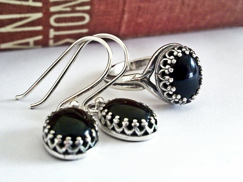 Black Onyx Ring Black Stone Ring Onyx Jewelry Black Gemstone - Etsy