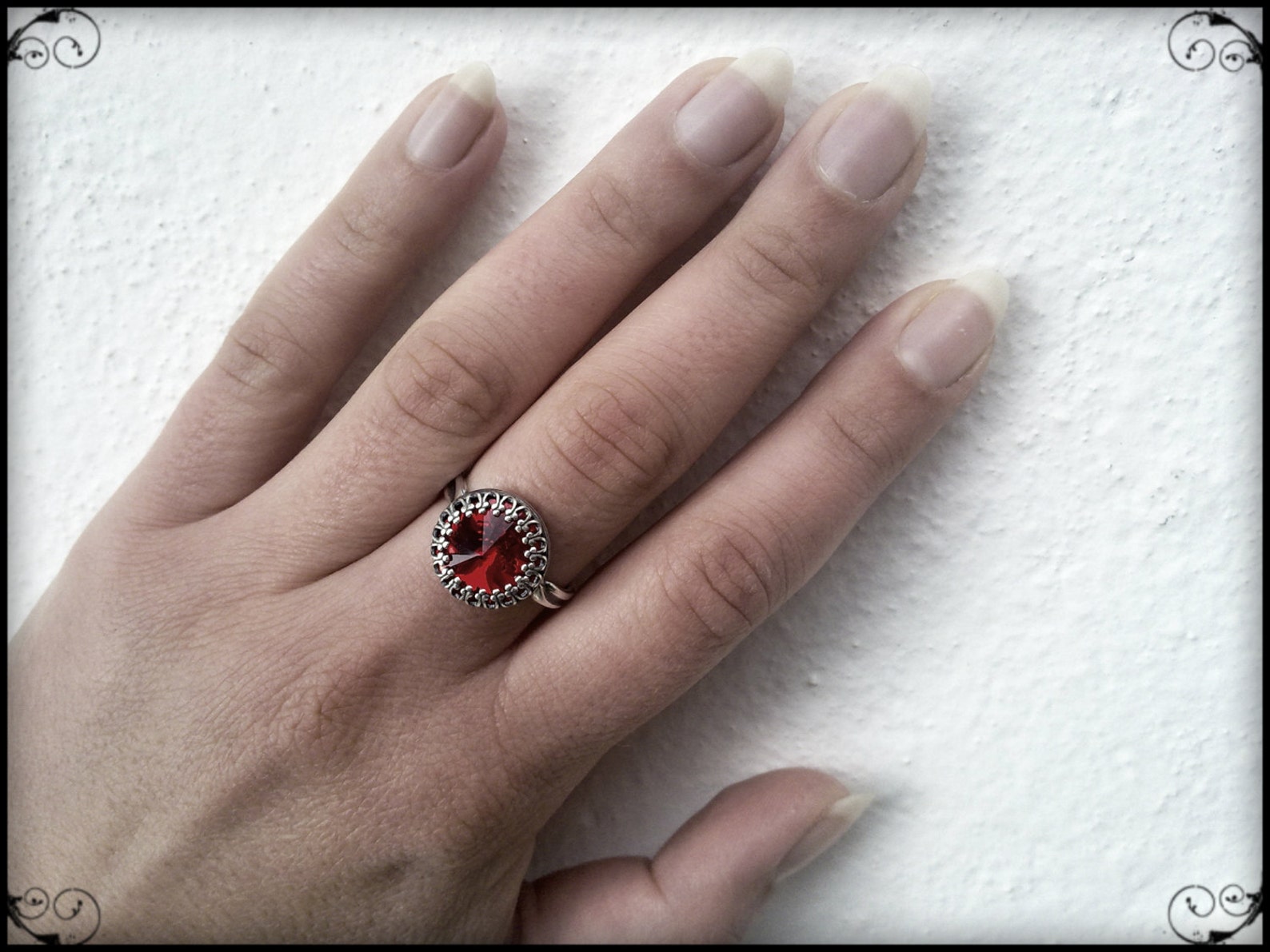 Victorian Gothic Ring Antique Silver Solitaire Ring | Etsy