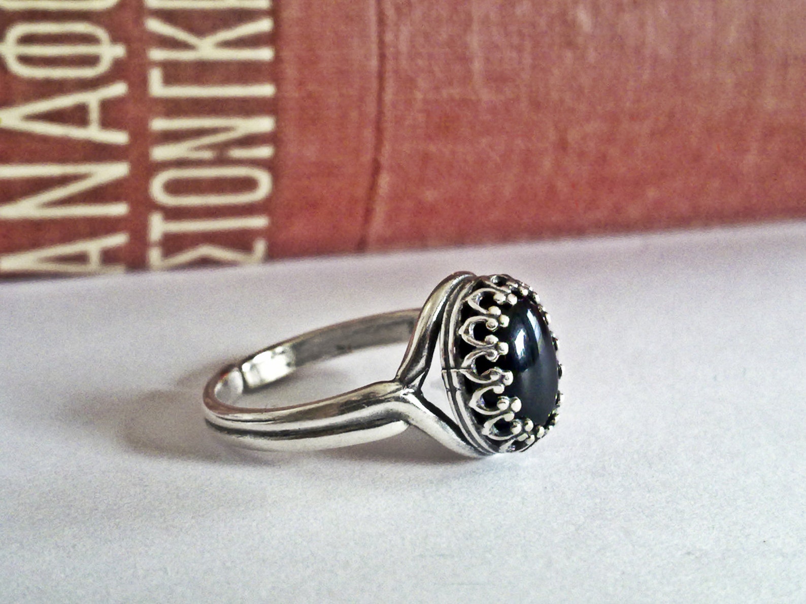Black Onyx Ring Black Stone Ring Onyx Jewelry Black Gemstone - Etsy