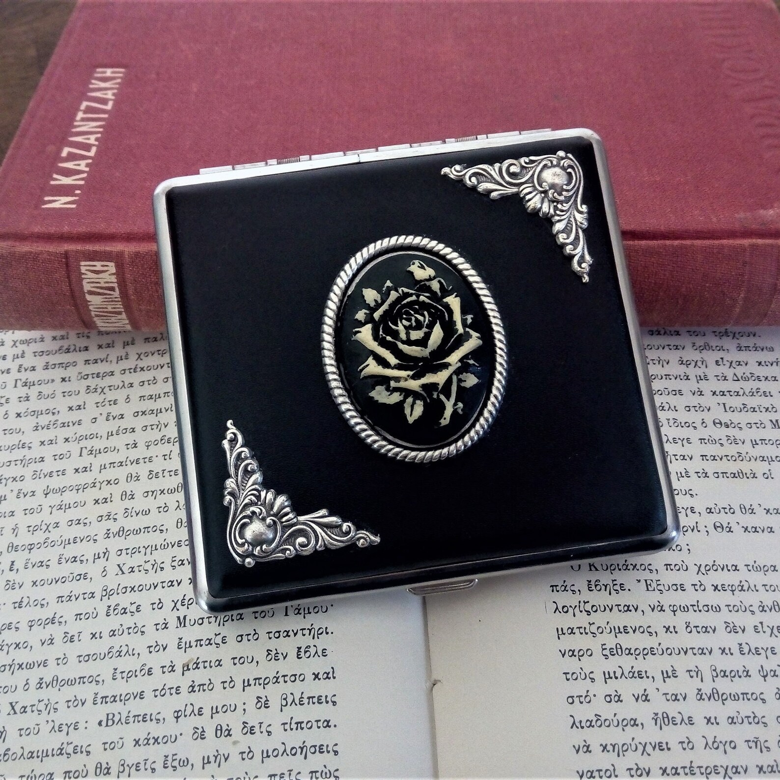 Gothic Cigarette Case Black Rose Cigarette Case Romantic - Etsy