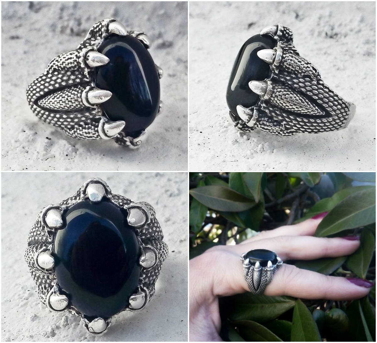 Dragon Claw Ring Gothic Ring Mens Ring Goth Ring Talon Ring | Etsy