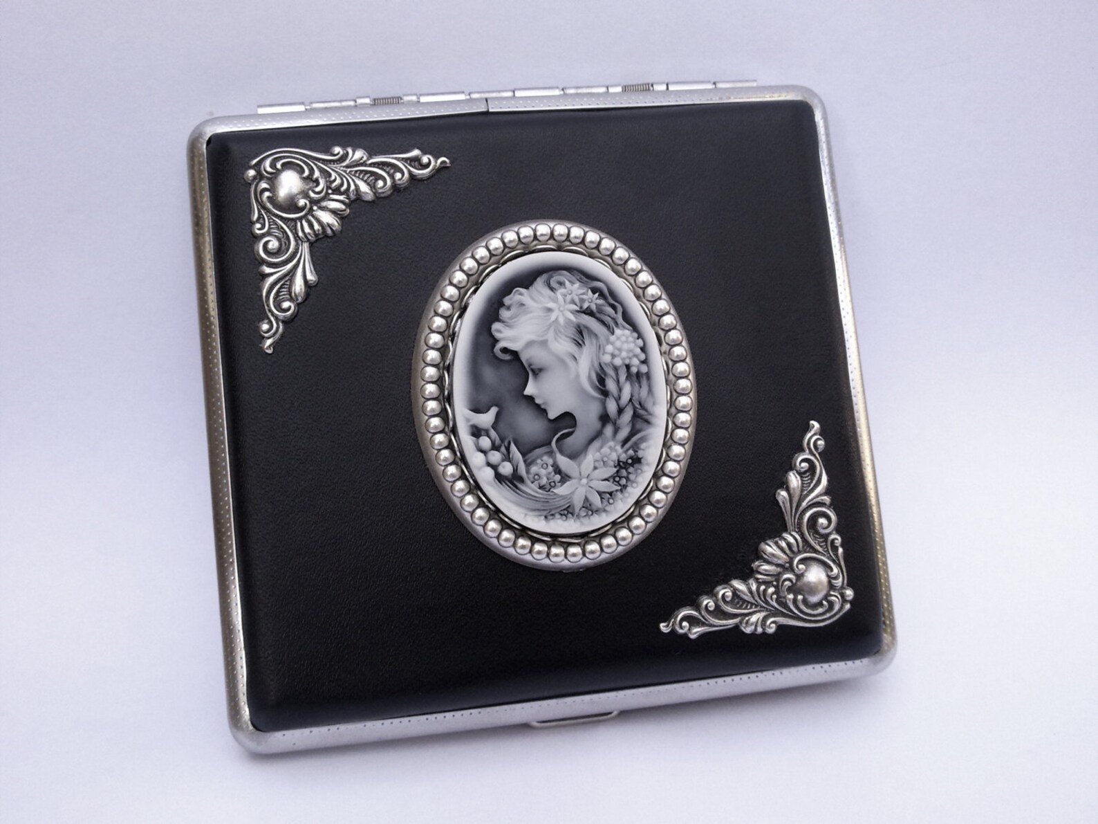 Victorian Gothic Cigarette Case Lady Cameo Black Cigarette - Etsy UK