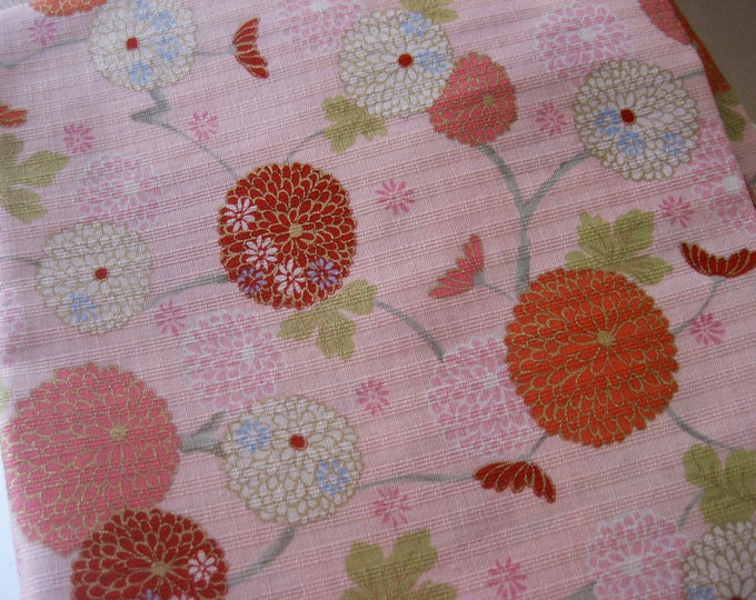 JAPANESE Fabric Traditional Floral Prints in Pink reserved - Etsy